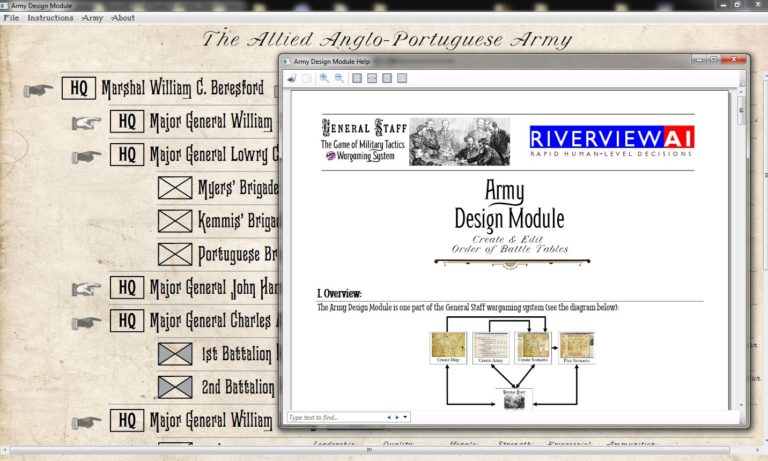 Army Design Module | General Staff